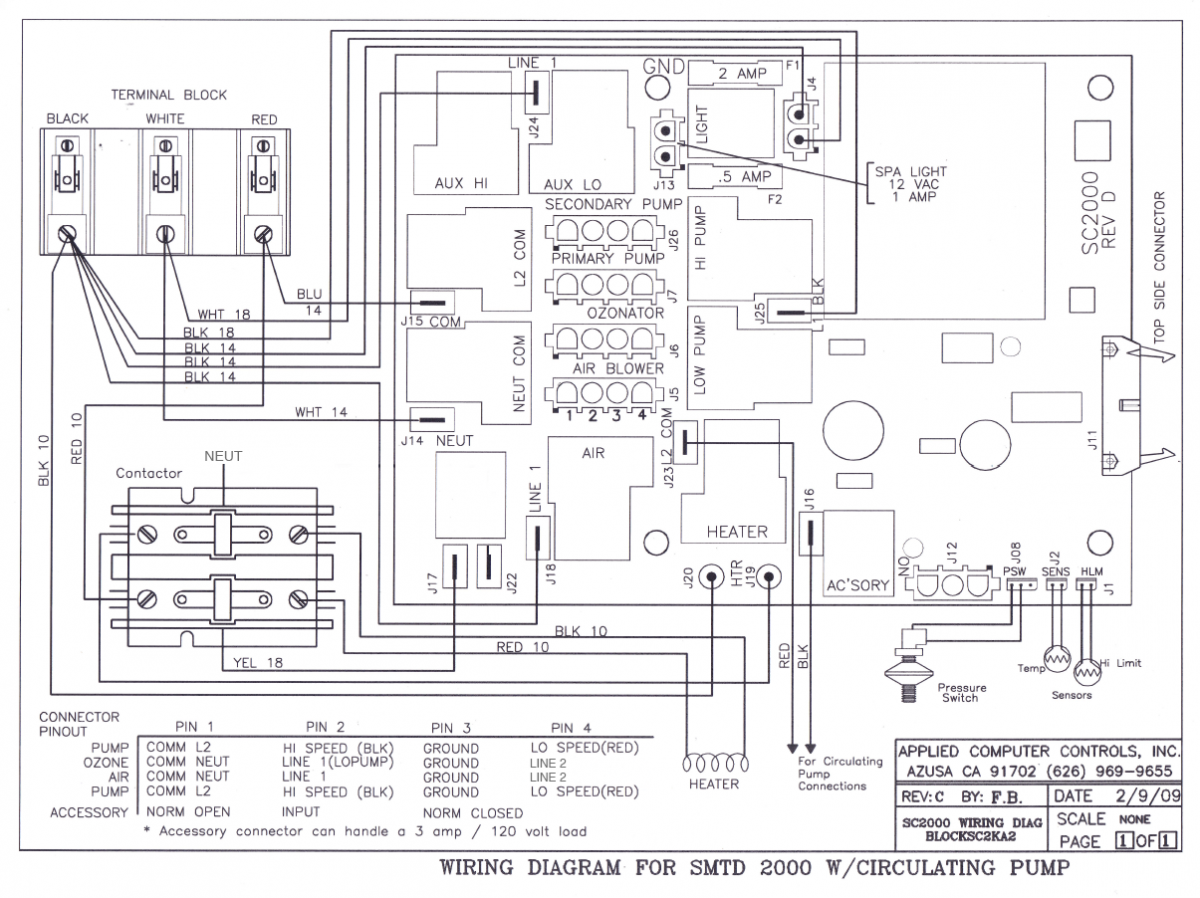 Wiring Diagrams – ACC Spas – Applied Computer Controls